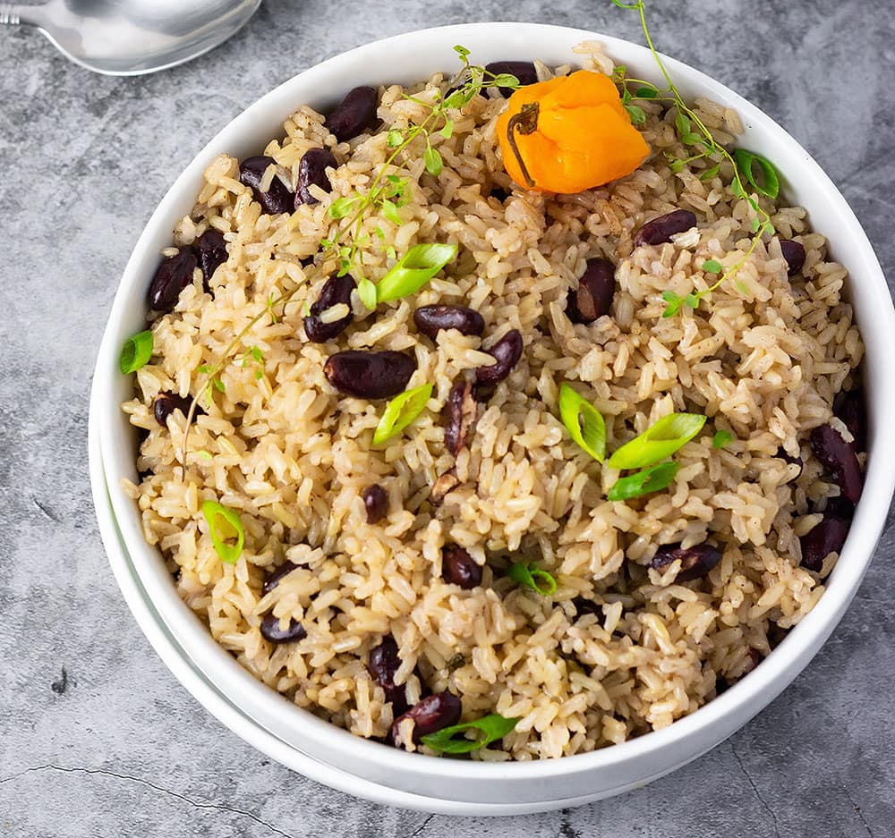 Jamaican Rice And Peas Recipe - Healthier Steps