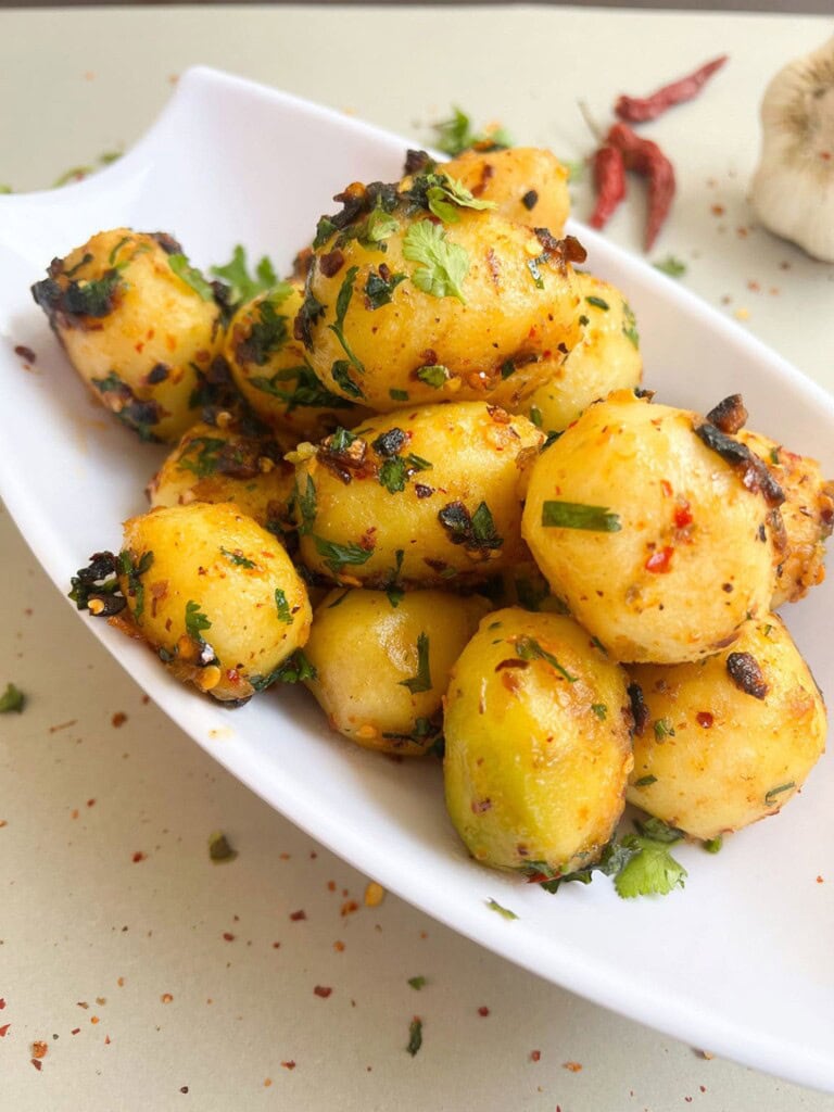 Maple Garlic Potatoes - Healthier Steps