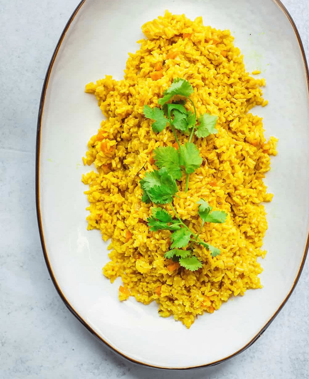 Turmeric Coconut Rice - Healthier Steps