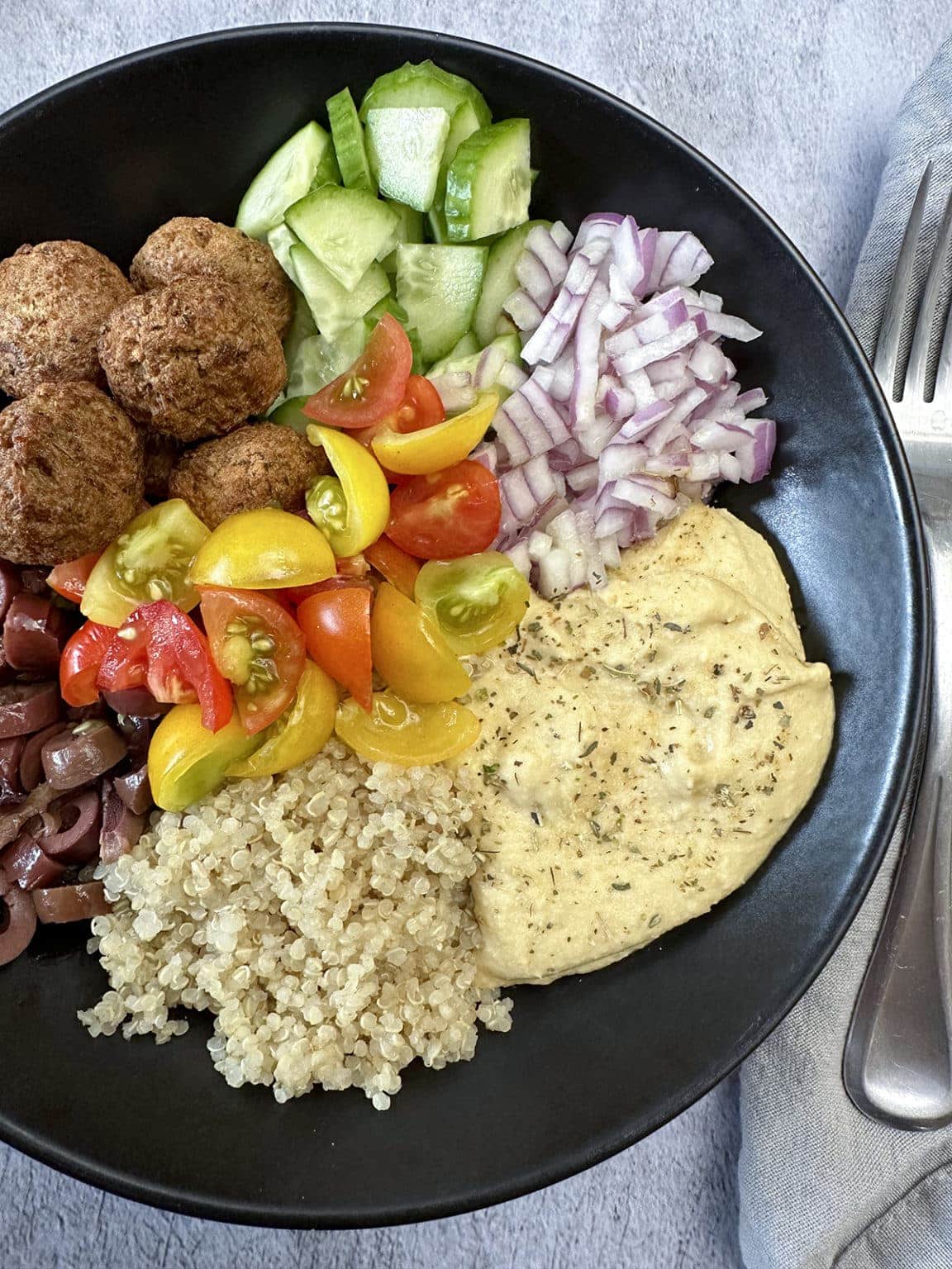 Vegan Hummus Bowls - Healthier Steps