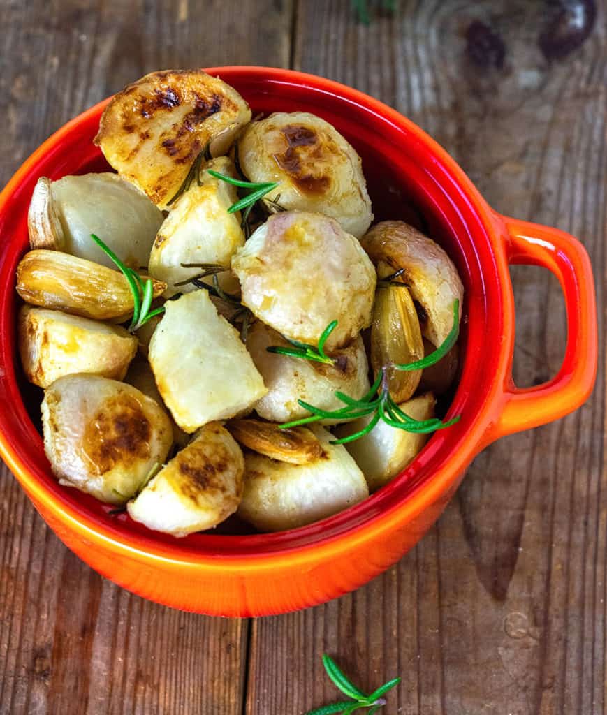 Roasted Turnips With Garlic - Healthier Steps