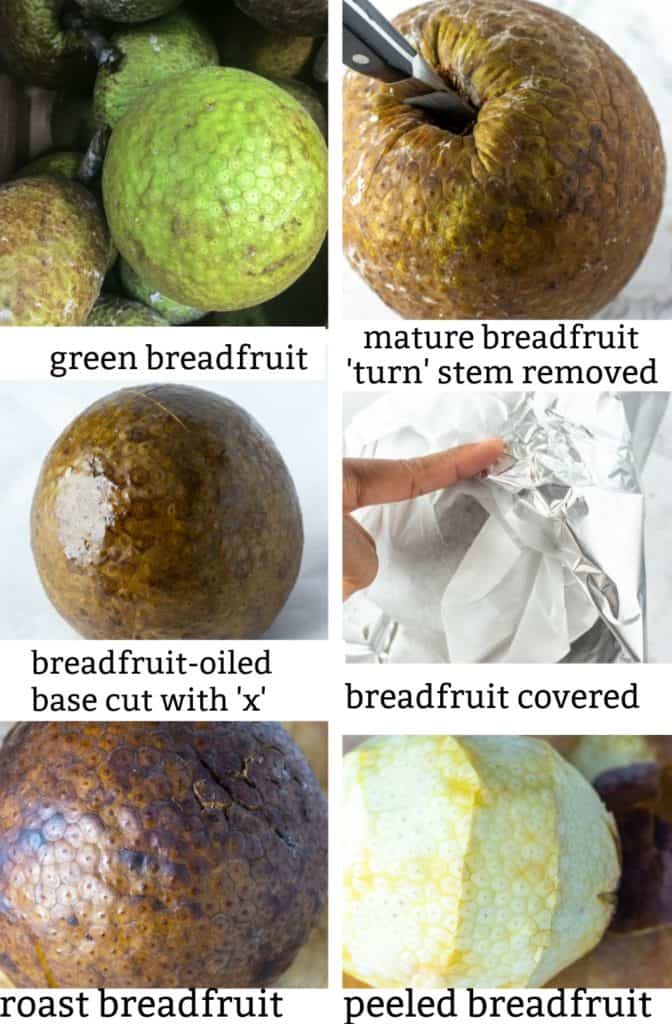 Roast Breadfruit - Healthier Steps