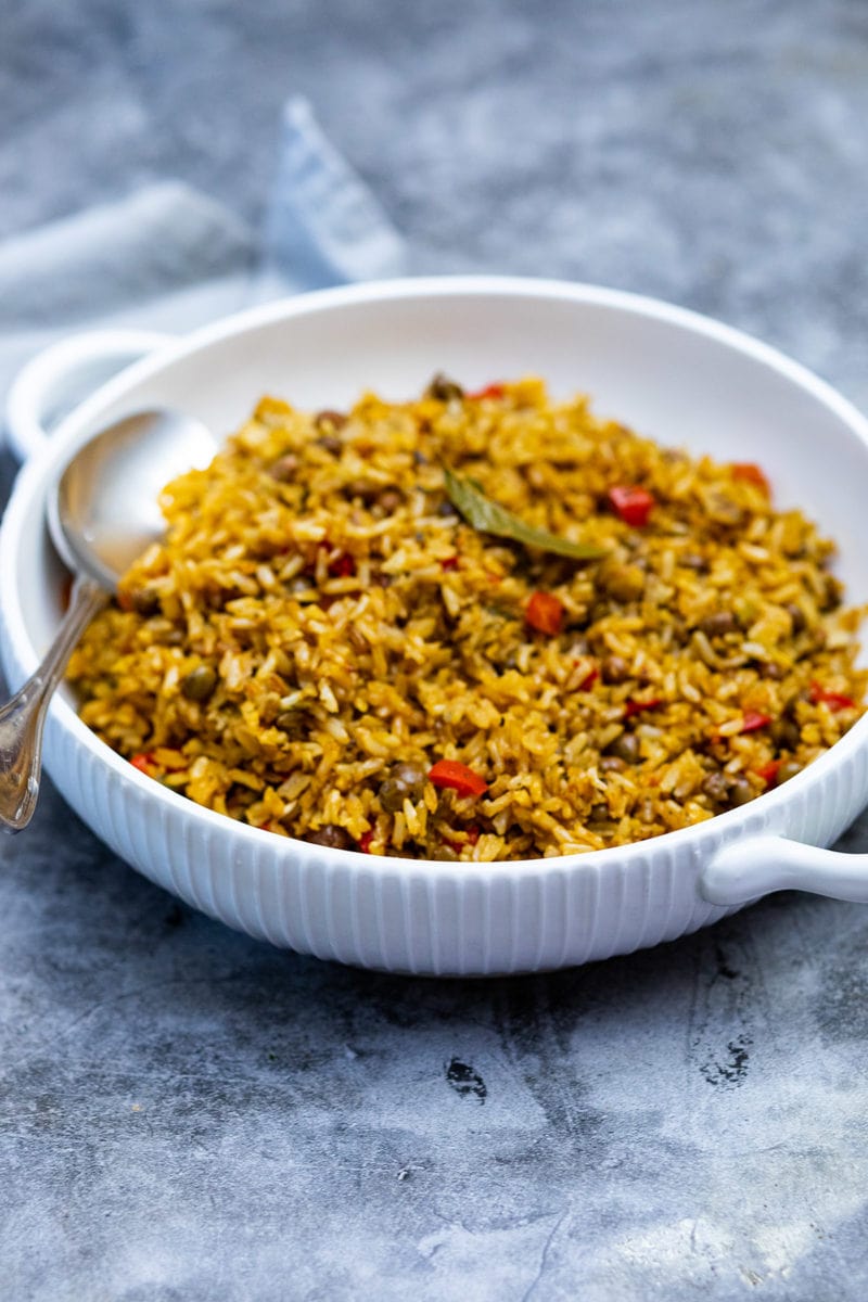 Vegan Trinidadian Brown Rice Pelau - Healthier Steps