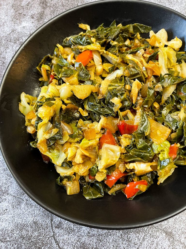 Vegan Collard Greens And Cabbage - Healthier Steps