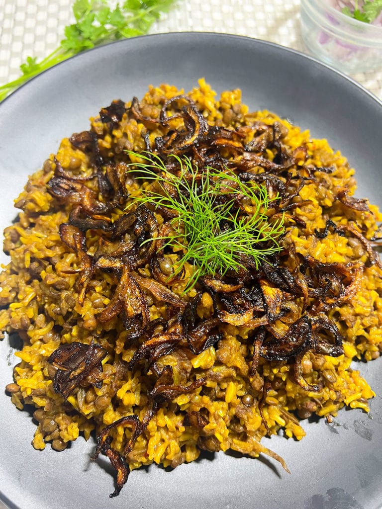 Lebanese Mujadara - Healthier Steps