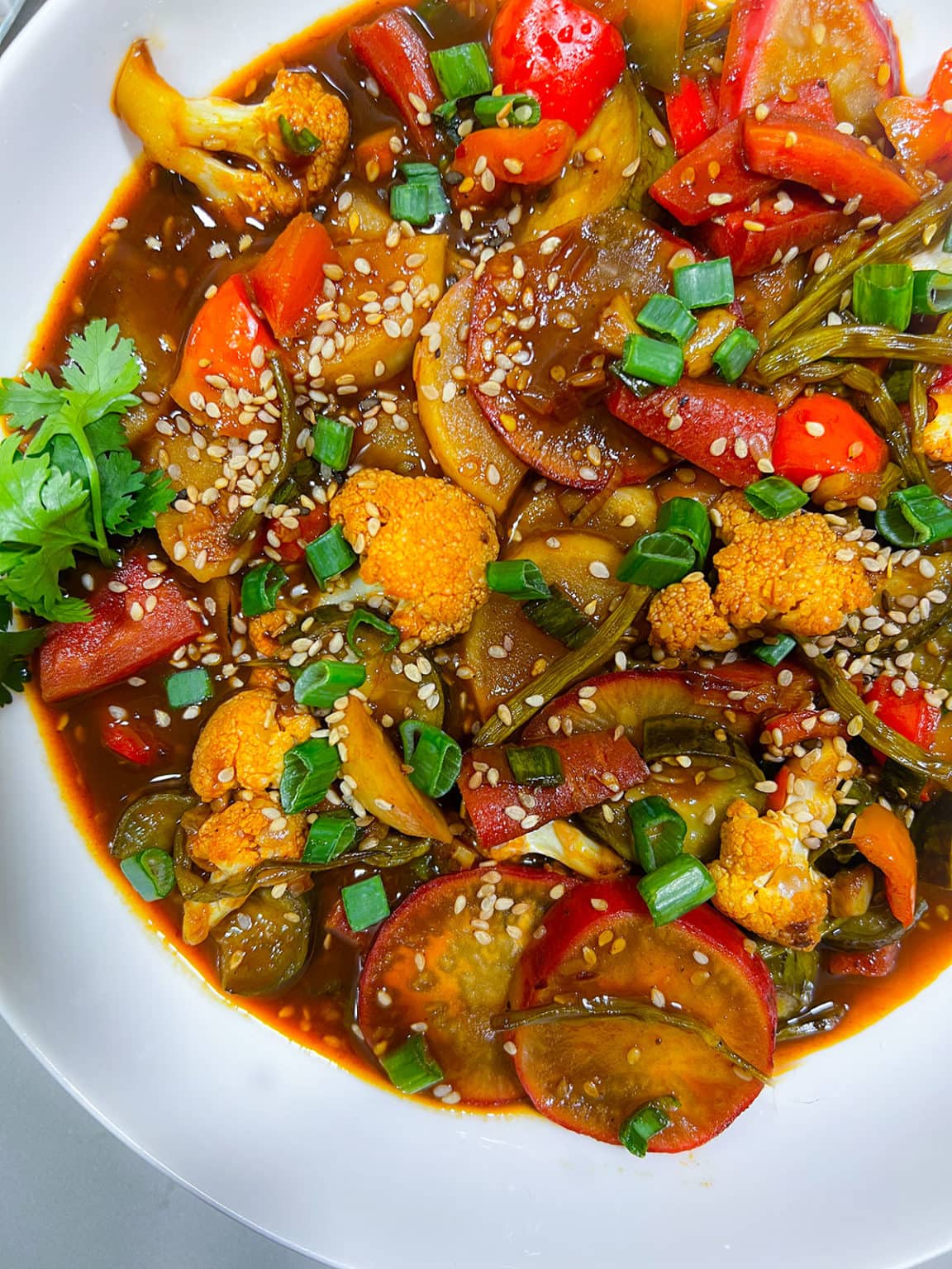 Stir-Fried Veggies In Orange Sauce - Healthier Steps