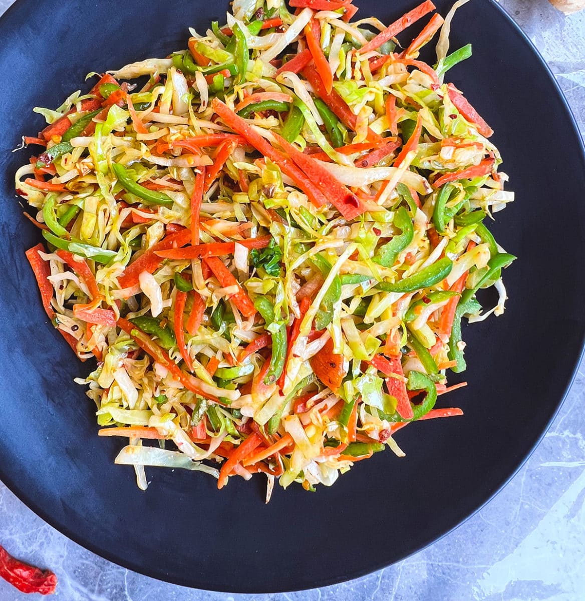 Cabbage Stir-Fry With Carrots And Peppers - Healthier Steps